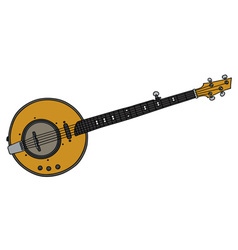 Red four strings banjo Royalty Free Vector Image