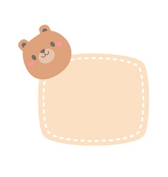 Cute wild animal cartoon text frame Royalty Free Vector