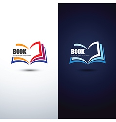 Set of book icons in flat design style Royalty Free Vector