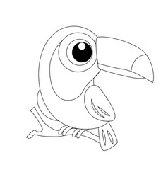 Cute cartoon hoopoe Royalty Free Vector Image - VectorStock