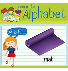 Flashcard letter m is for music Royalty Free Vector Image