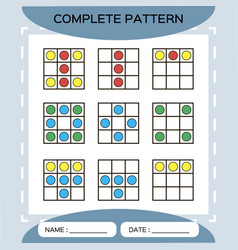 Repeat pattern square grid with colorful circles Vector Image