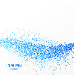 Blue glitter scattered on white background Vector Image