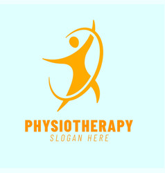 Physiotherapy logo template Royalty Free Vector Image