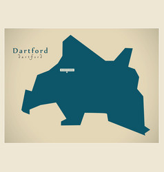 Modern map - gravesham district uk Royalty Free Vector Image