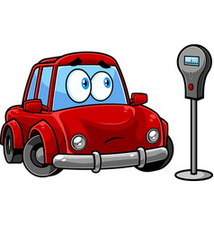 Red convertible car Royalty Free Vector Image - VectorStock