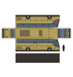 Paper model of a vintage prison bus Royalty Free Vector