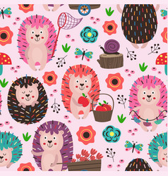 Seamless pattern jungle animals Royalty Free Vector Image