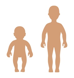 Child body set Royalty Free Vector Image - VectorStock