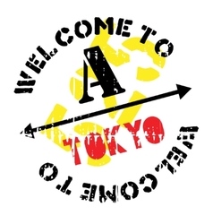 Tokyo stamp on white Royalty Free Vector Image