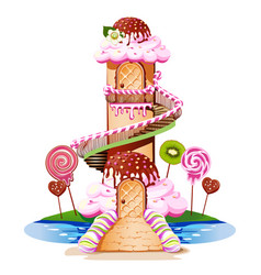 Magic sweet house Royalty Free Vector Image - VectorStock