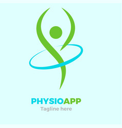 Physiotherapy logo template Royalty Free Vector Image