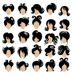 Set of hair styling Royalty Free Vector Image - VectorStock