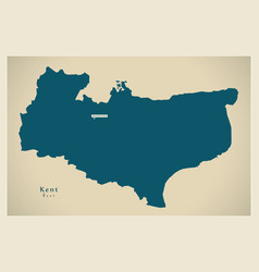 Modern map - gravesham district uk Royalty Free Vector Image