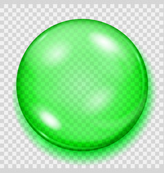 Transparent green sphere with shadow Royalty Free Vector