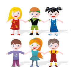 Happy kids cartoon collection Royalty Free Vector Image
