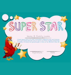 Certificate template for science award Royalty Free Vector