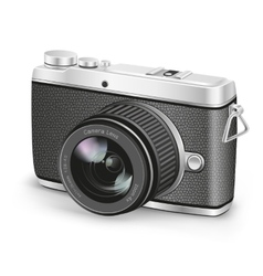 Retro cinema camera Royalty Free Vector Image - VectorStock