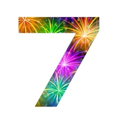 Seven blooming flowers Royalty Free Vector Image