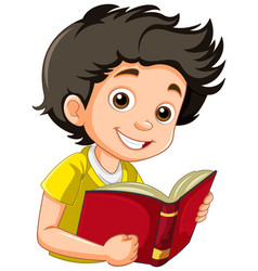 Little boy holding large pencil Royalty Free Vector Image