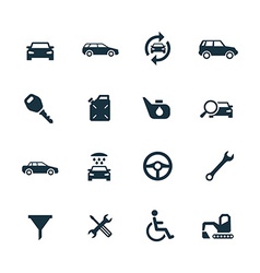 Mechanic workshop icons Royalty Free Vector Image
