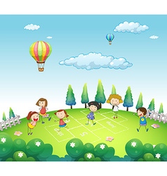 Kids playing Royalty Free Vector Image - VectorStock