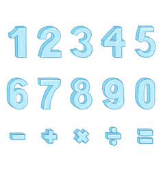 Cartoon - number seven the figure 7 Royalty Free Vector