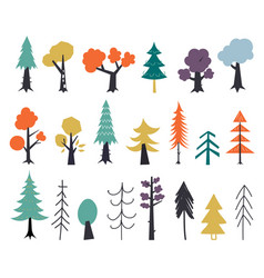 Funky trees Royalty Free Vector Image - VectorStock