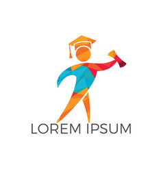 Teamwork education students goals logo Royalty Free Vector