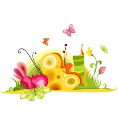 Border template with cute animals Royalty Free Vector Image