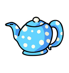Cute tea time cartoon hand Royalty Free Vector Image