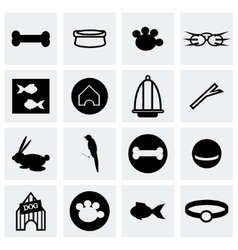 Set for pet store symbols icons Royalty Free Vector Image