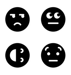 Set text face emoticons Royalty Free Vector Image