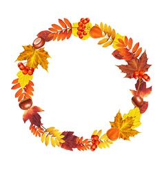 Autumn forest wreath Royalty Free Vector Image