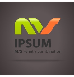 Abstract letter m logo icon design modern Vector Image