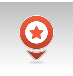 Red technology gps map pointer Royalty Free Vector Image