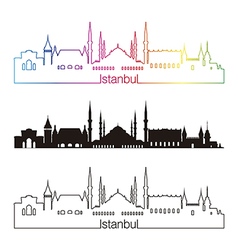 Istanbul city silhouette Royalty Free Vector Image