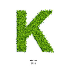 Capital letter f from grass on white Royalty Free Vector