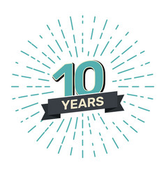 Celebrating 10th years anniversary golden label Vector Image