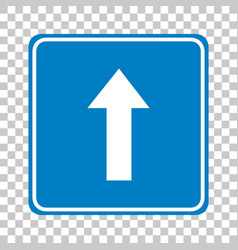One-way traffic sign on white background Vector Image