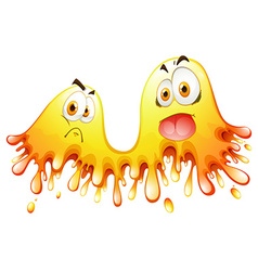 Crying face on green Royalty Free Vector Image