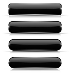 Blank glossy web buttons with place for text set Vector Image