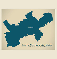 Modern map - south ribble district of lancashire Vector Image