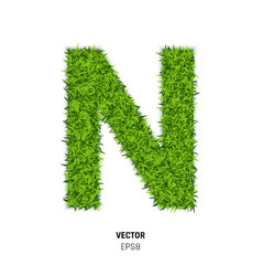 Capital letter f from grass on white Royalty Free Vector