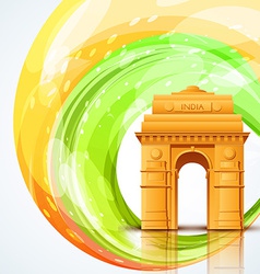 Indian map with flag design Royalty Free Vector Image