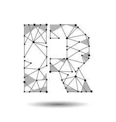 R italic letter with diamonds Royalty Free Vector Image