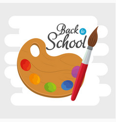 Artist palette with paints clip art cartoon Vector Image