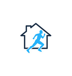 Run icon running man on white background Vector Image