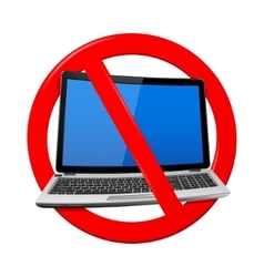 No sign isolated on transparent background Vector Image