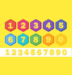 Ribbons with numbers Royalty Free Vector Image